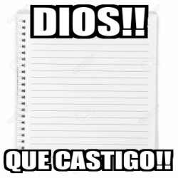 Meme Personalizado Dios Que Castigo