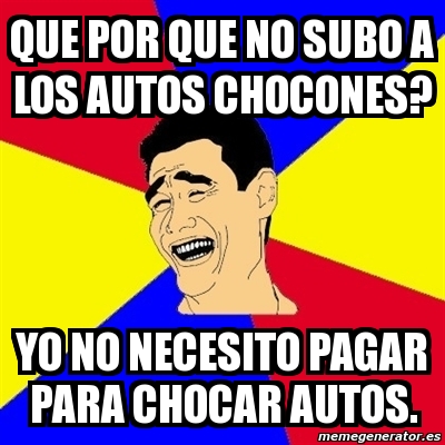 Meme Yao Ming - que por que no subo a los autos chocones? yo no ...