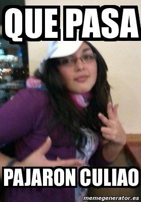 Meme Personalizado - que pasa pajaron culiao - 124313