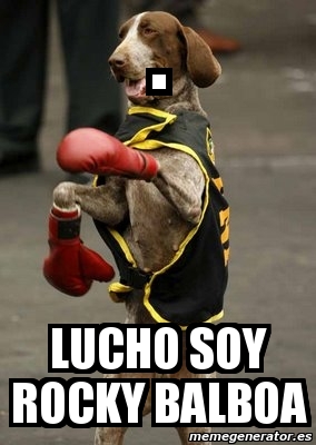 Meme Personalizado - . lucho soy rocky balboa - 125693