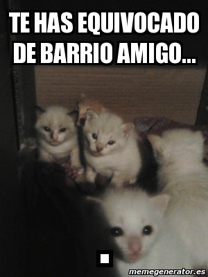 Meme Personalizado - Te has equivocado de barrio amigo... . - 134337