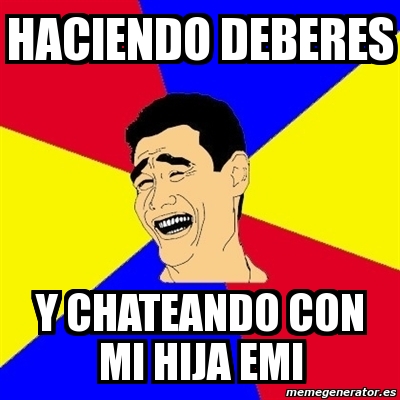 Meme Yao Ming - Haciendo deberes y chateando con mi hija emi - 150428