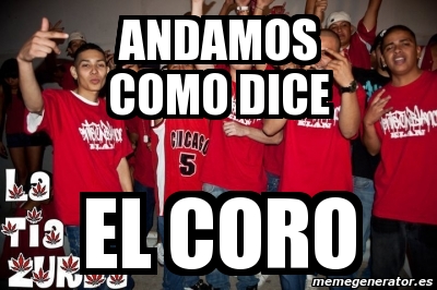 Meme Personalizado - ANDAMOS COMO DICE EL CORO - 183636