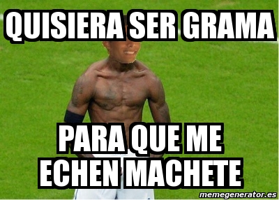 Meme Personalizado - Quisiera ser grama para que me echen machete - 274763