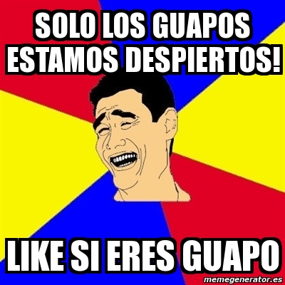 Meme Yao Ming - Solo los guapos estamos despiertos! LIKE si eres guapo ...