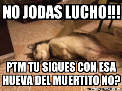 Meme Personalizado - no jodas lucho!!! ptm tu sigues con esa hueva del ...