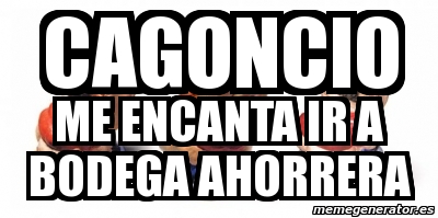 Meme Personalizado - cagoncio me encanta ir a bodega ahorrera - 371188