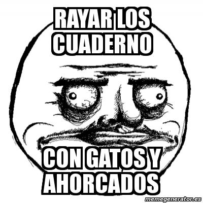 Meme Me Gusta - rayar los cuaderno con gatos y ahorcados - 389900