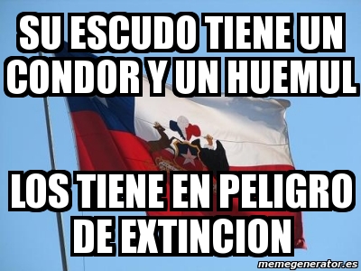 Meme Personalizado - su escudo tiene un condor y un huemul los tiene en ...