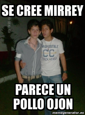 Meme Personalizado - SE CREE MIRREY PARECE UN POLLO OJON - 484431