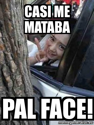 Meme Personalizado - CASI ME MATABA PAL FACE! - 57376