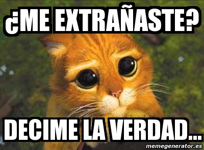 Meme Personalizado - Â¿ME EXTRAÃ‘ASTE? decime la verdad... - 603042