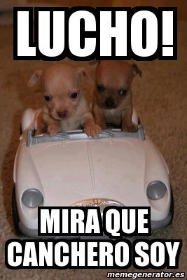 Meme Personalizado - lucho! mira que canchero soy - 625643