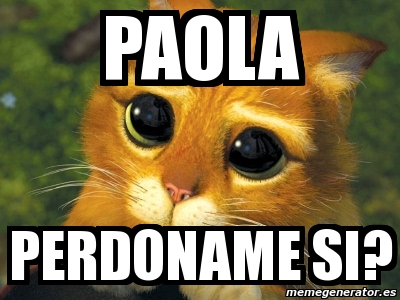 Meme Personalizado - PAOLA PERDONAME SI? - 662441