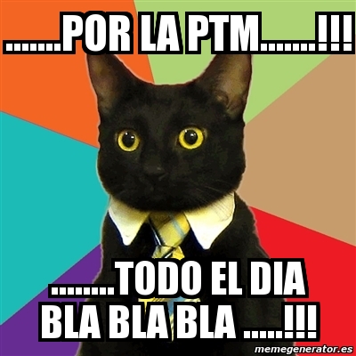 Meme Business Cat - .......POR LA PTM.......!!! ........TODO EL DIA BLA ...
