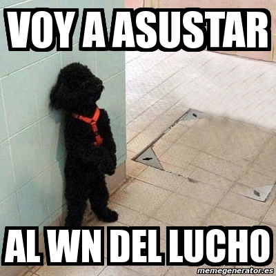 Meme Personalizado - VOY A ASUSTAR AL WN DEL LUCHO - 679425