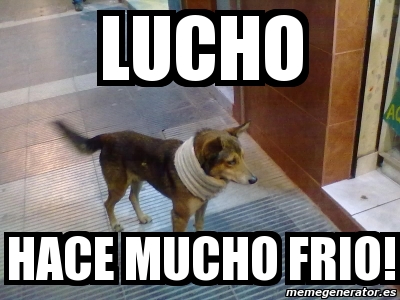 Meme Personalizado - lucho hace mucho frio! - 755007