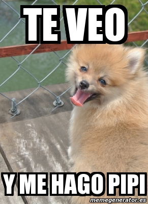 Meme Personalizado - tE VEO Y ME HAGO PIPI - 840616