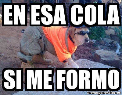 Meme Personalizado - En esa cola si me formo - 849601