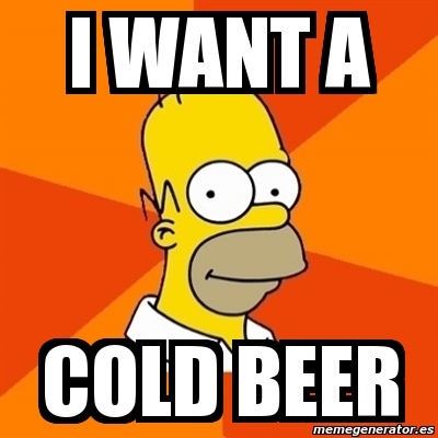 Meme Homer - i want a cold beer - 852430