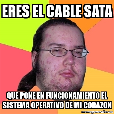 Meme Friki - eres el cable sata que pone en funcionamiento el sistema ...