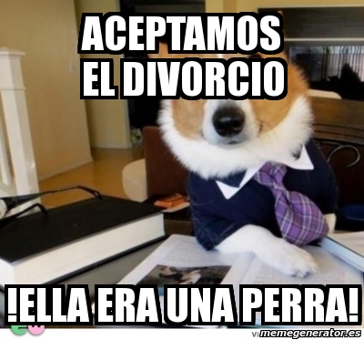 Meme Personalizado - Aceptamos el divorcio !ella era una perra! - 900737