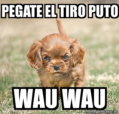 Meme Personalizado - pegate el tiro puto wau wau - 913507