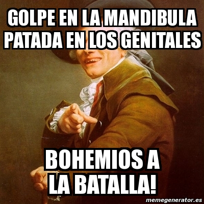 Meme Joseph Ducreux - Golpe en la mandibula patada en los genitales ...