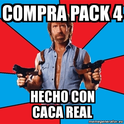 Meme Chuck Norris - compra pack 4 hecho con caca real - 968285