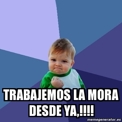 Meme Bebe Exitoso - Trabajemos la mora desde ya,!!!! - 1007679