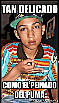 Meme Personalizado - TAN DELICADO COMO EL PEINADO DEL PUMA - 1130148