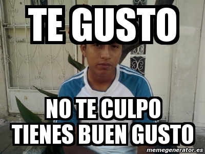 Meme Personalizado - te gusto no te culpo tienes buen gusto - 1155668