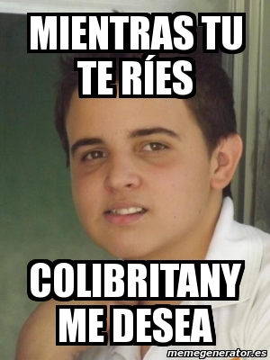 Meme Personalizado - Mientras tu te rÃ­es colibritany me desea - 1169880