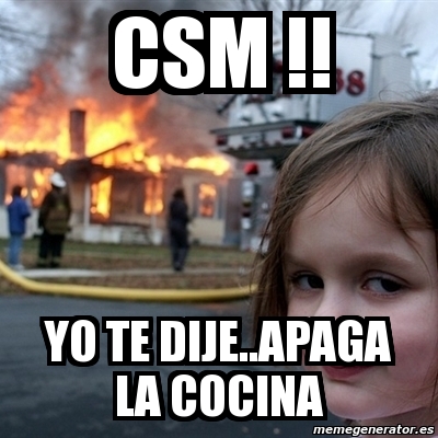 Meme Disaster Girl - csm !! yo te dije..apaga la cocina - 1170340