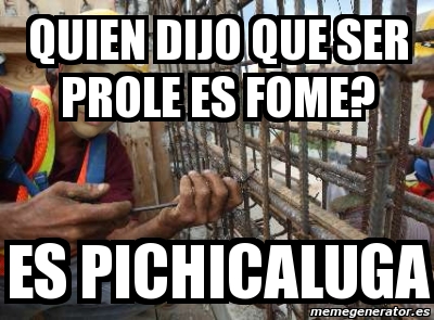 Meme Personalizado - quien dijo que ser prole es fome? es pichicaluga ...