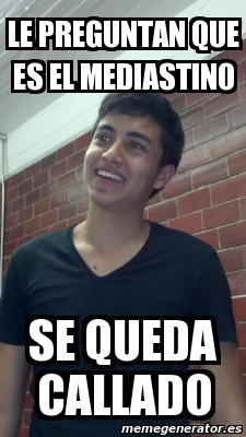 Meme Personalizado - le preguntan que es el mediastino se queda callado ...