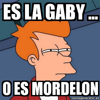 Meme Futurama Fry - Es la Gaby ... o es mordelon - 1192713