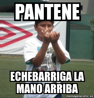 Meme Personalizado - pantene echebarriga la mano arriba - 1277816
