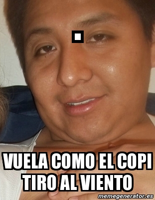 Meme Personalizado - . VUELA COMO EL COPI TIRO AL VIENTO - 1285466