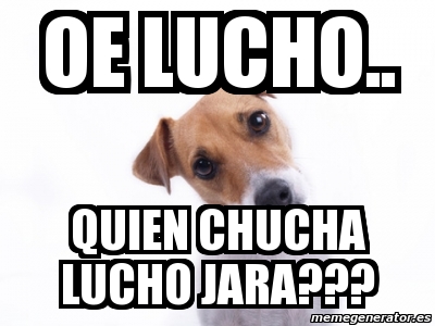 Meme Personalizado - Oe lucho.. quien chucha lucho jara??? - 1031519