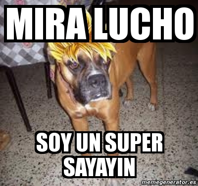 Meme Personalizado - Mira lucho soy un super sayayin - 1304176