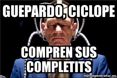 Meme Personalizado - guepardo, ciclope compren sus completits - 1316709