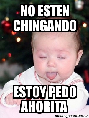 Meme Personalizado - no esten chingando estoy pedo ahorita - 1335456