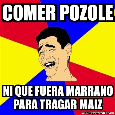 Meme Yao Ming - comer pozole ni que fuera marrano para tragar maiz ...