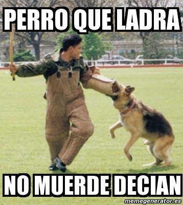 Meme Personalizado - perro que ladra no muerde decian - 1410294