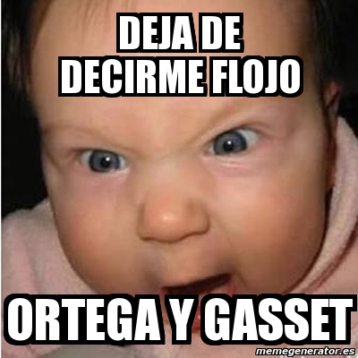 Meme Bebe furioso - deja de decirme flojo ortega y gasset - 1492135
