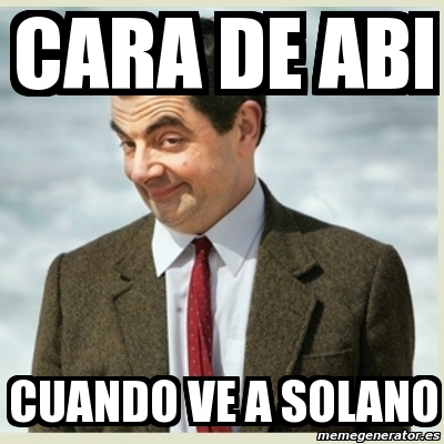 Meme Mr Bean - cara de abi cuando ve a solano - 1501203