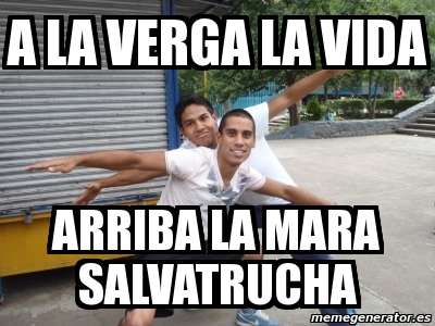 Meme Personalizado - a la verga la vida arriba la mara salvatrucha ...