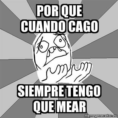Meme Whyyy - por que cuando cago siempre tengo que mear - 1062738