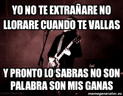 Meme Personalizado - yo no te extraÃ±are no llorare cuando te vallas y ...